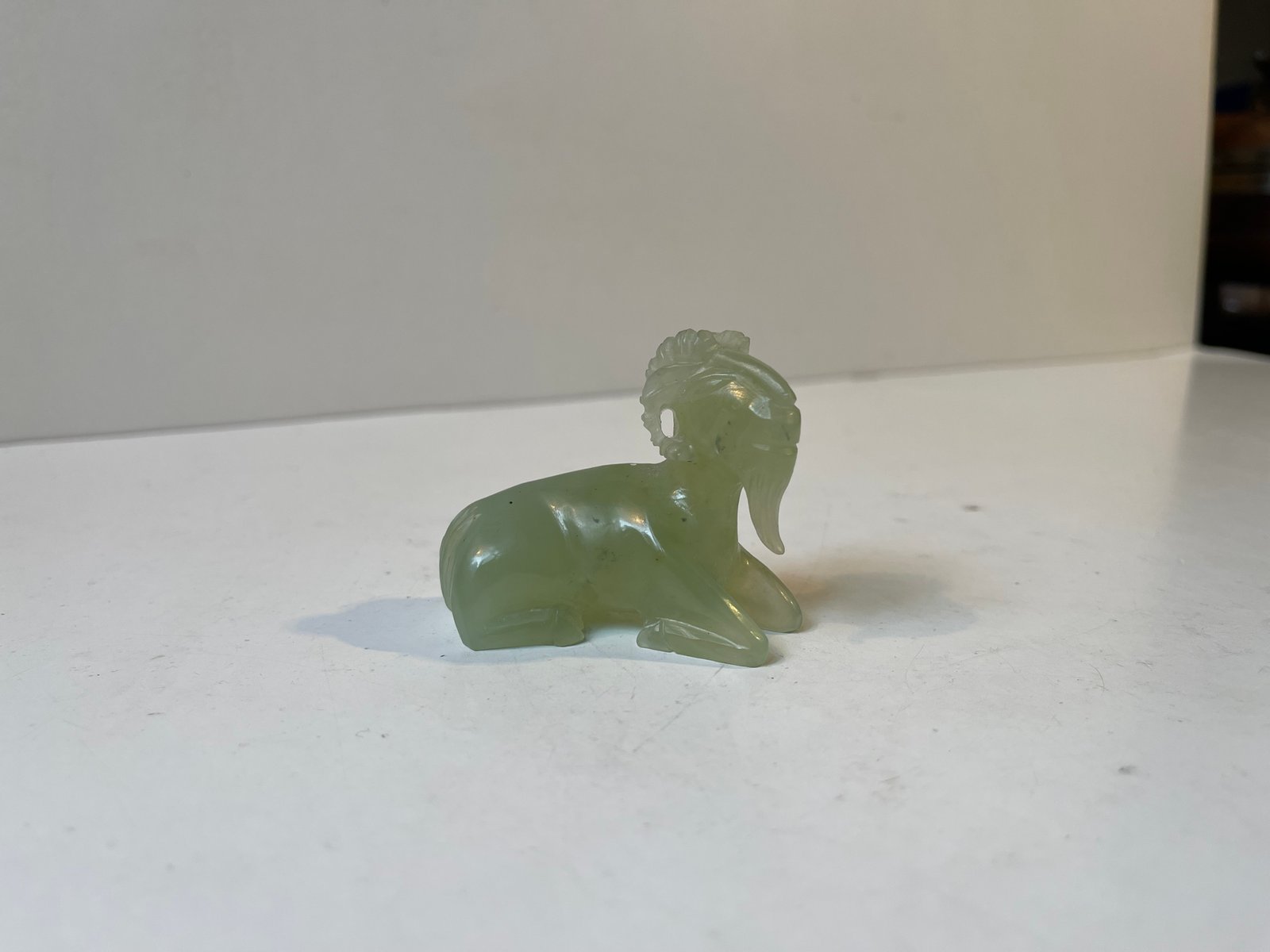 Vintage The Devils Pet Goat Figurine in Jade Stone, 1970s for sale at ...