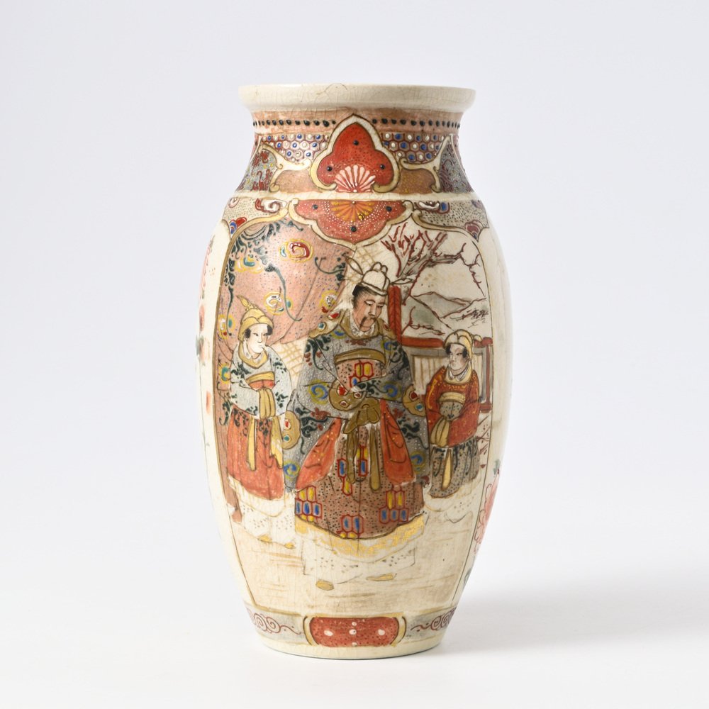 Antique Japanese Meiji Satsuma Vase, 1890s for sale at Pamono
