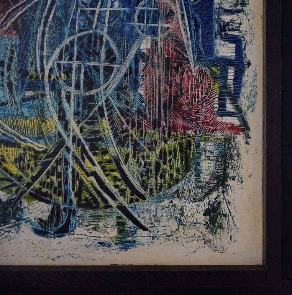 Jean-Pol Sudan (Lord John’s), Composition, Oil on Panel for sale at Pamono