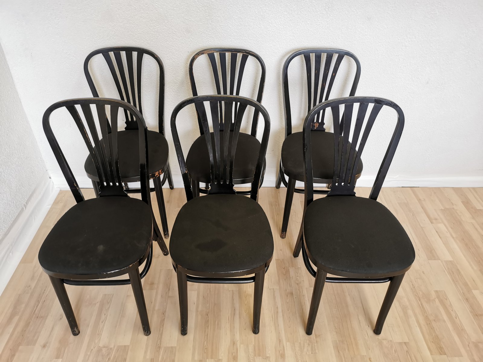 Mid-Century Modern Black Dining Chairs from Stol Kamnik, Former ...