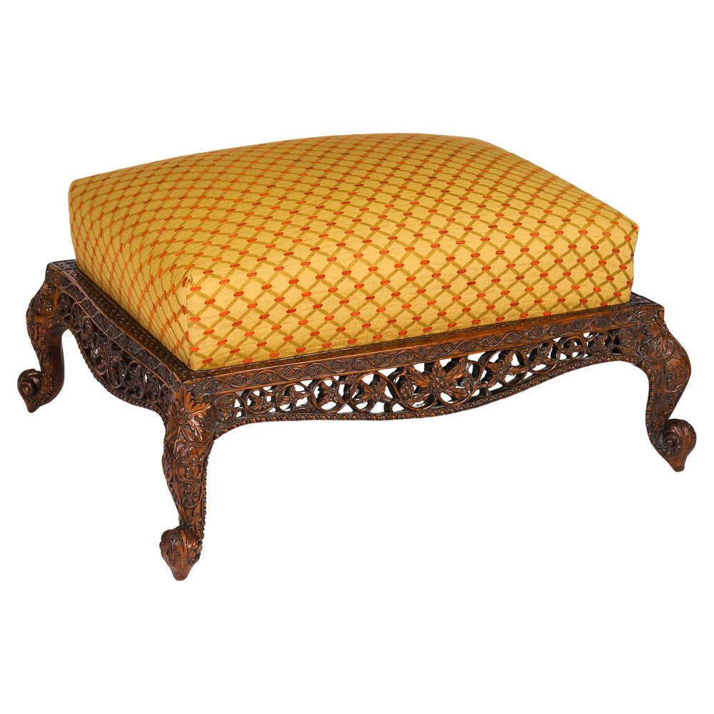 Large Antique 19th Century Anglo-Indian Ottoman for sale at Pamono