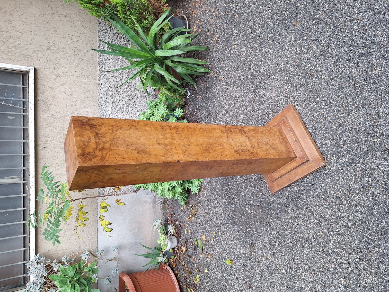 Art Deco Display Column in Walnut Burl, 1940s for sale at Pamono