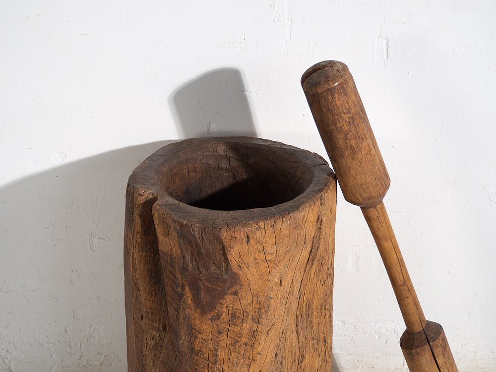 Antique Grain Mortar, 1920, Set of 2 for sale at Pamono
