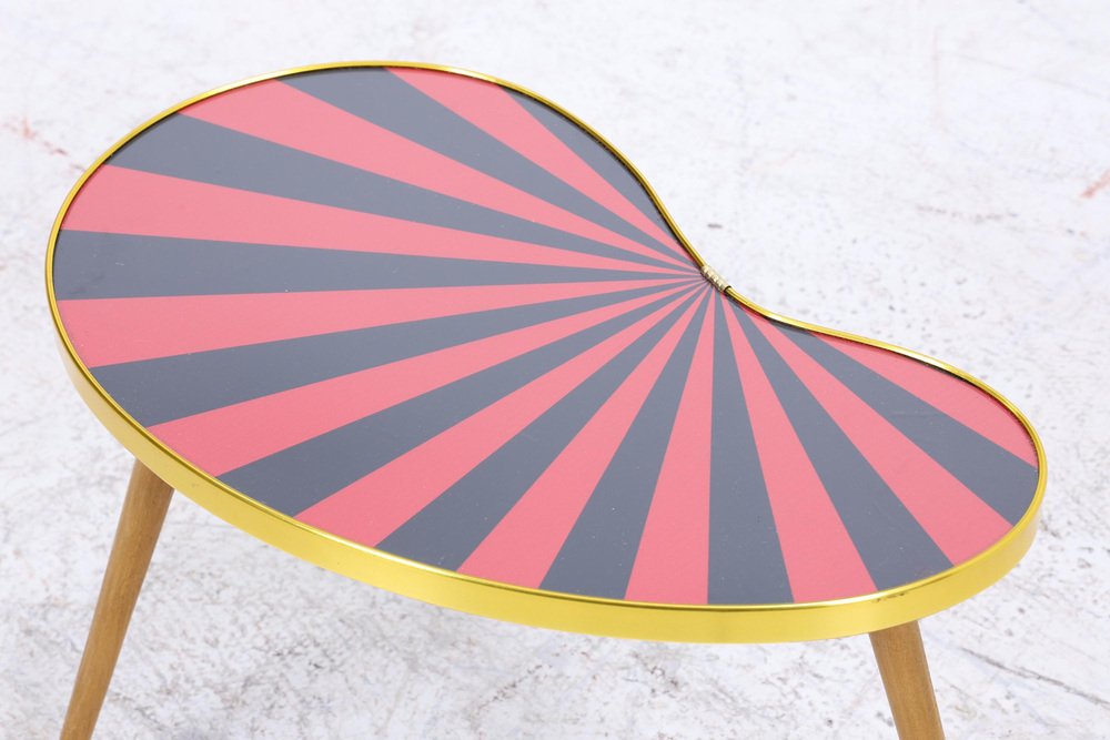 Vintage Kidney-Shaped Table with Pattern, 1960s for sale at Pamono