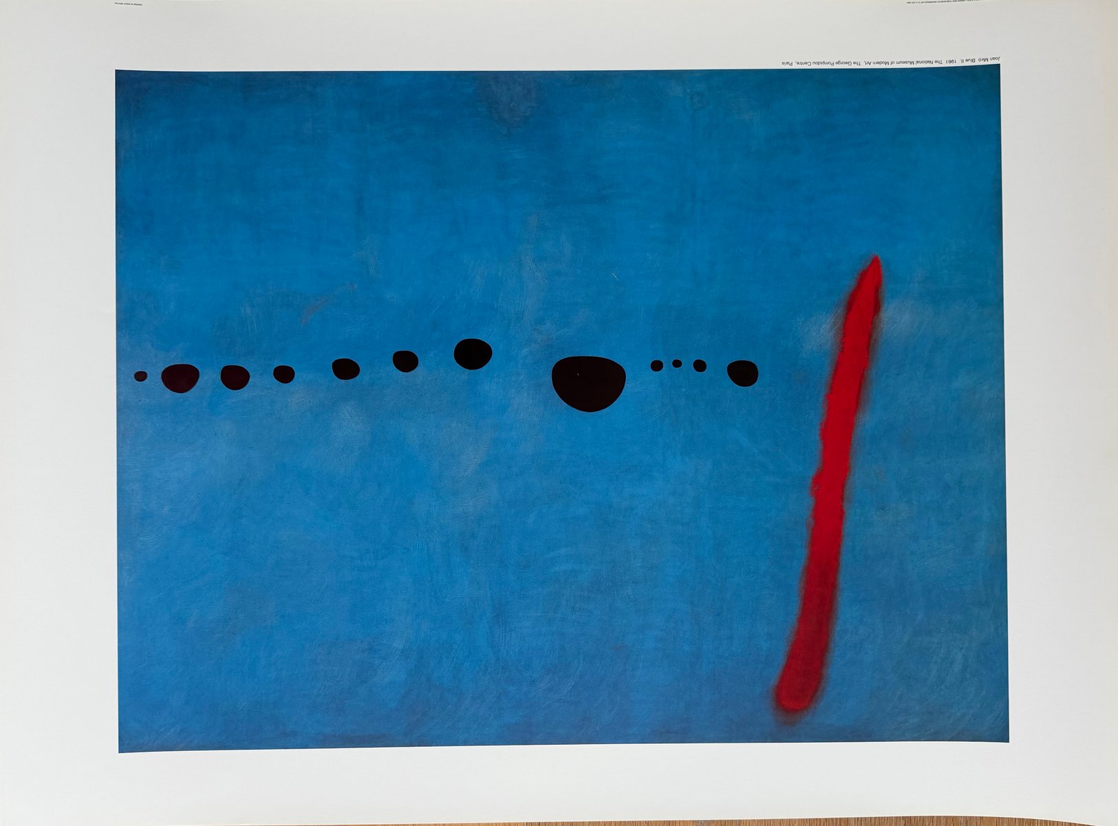 Joan Mirò, Blu II, 1961, Carta in vendita su Pamono