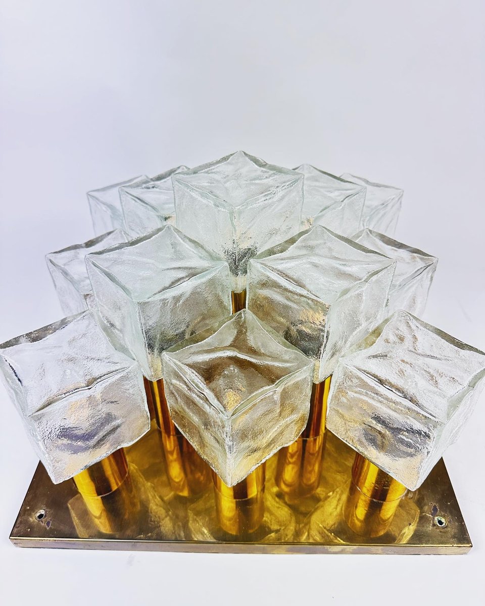 Vintage Ice Cube Flush Mount from Kalmar, 1970s for sale at Pamono