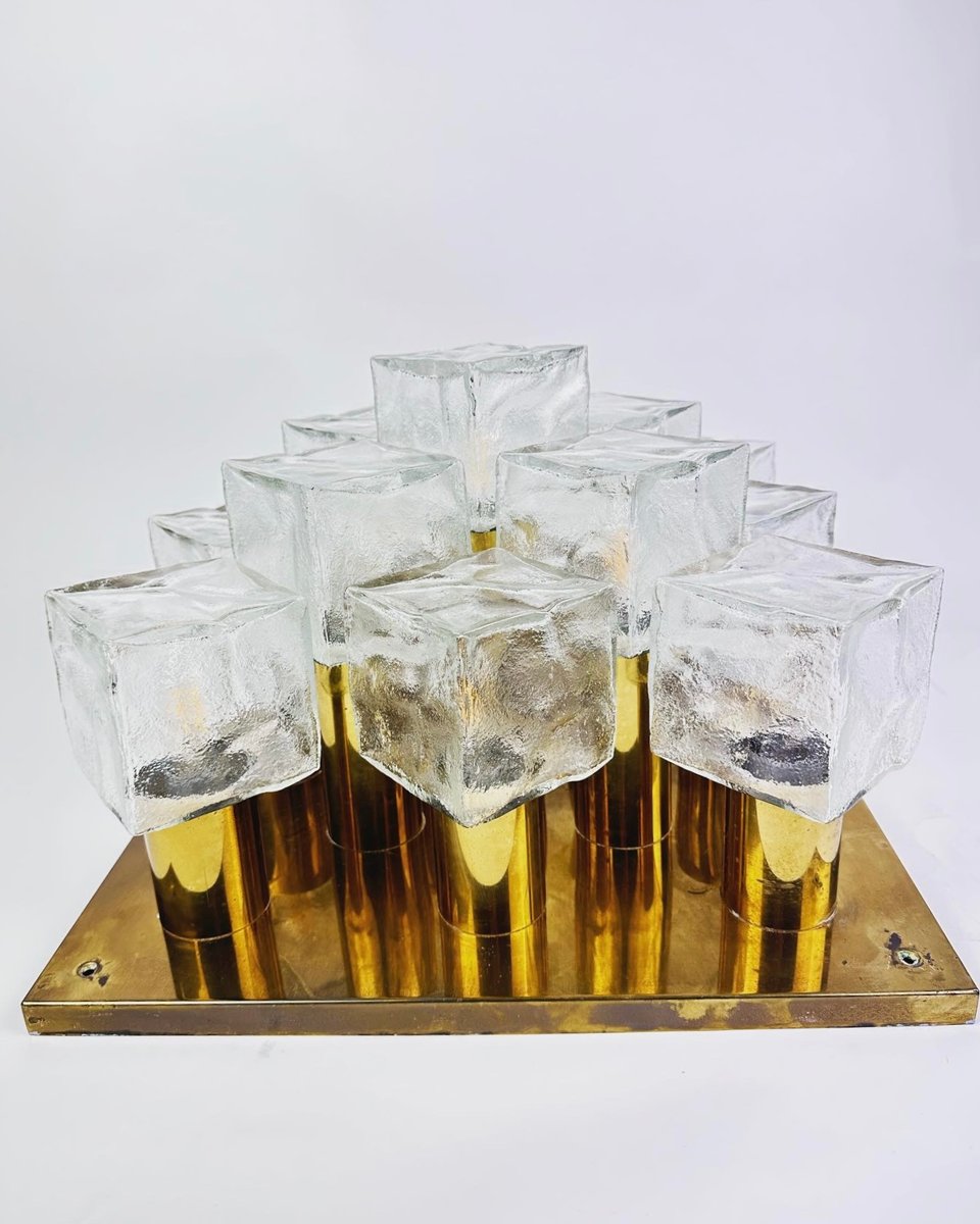 Vintage Ice Cube Flush Mount from Kalmar, 1970s for sale at Pamono