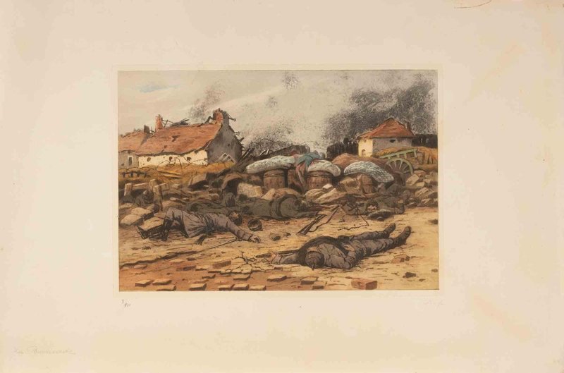 Georg Graf, The Barricade, Etching on Paper for sale at Pamono
