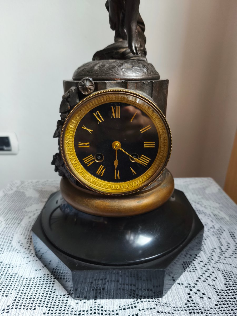 Late 19th Century French Figurative Mantel Clock from Blot et Drouard ...
