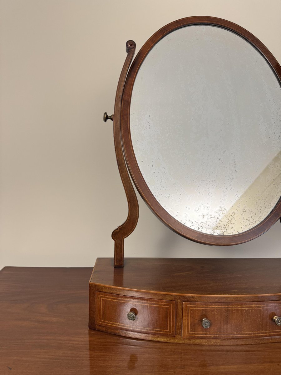 Vanity Dressing Table Top Swing Mirror in Wood with Storage for sale at ...