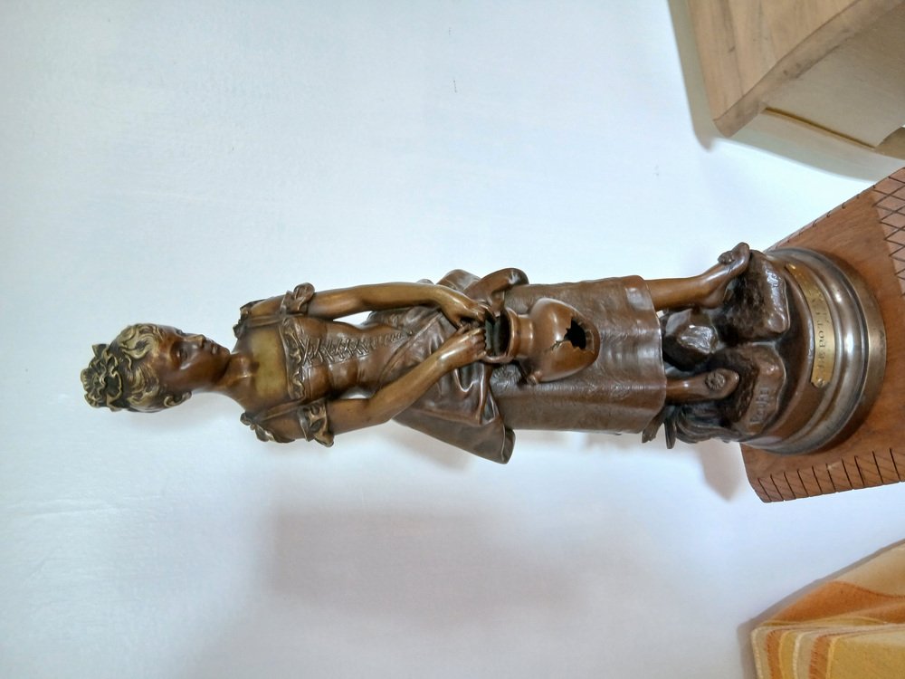 Eutrope Bouret, The Broken Pot, 1860, Bronze for sale at Pamono