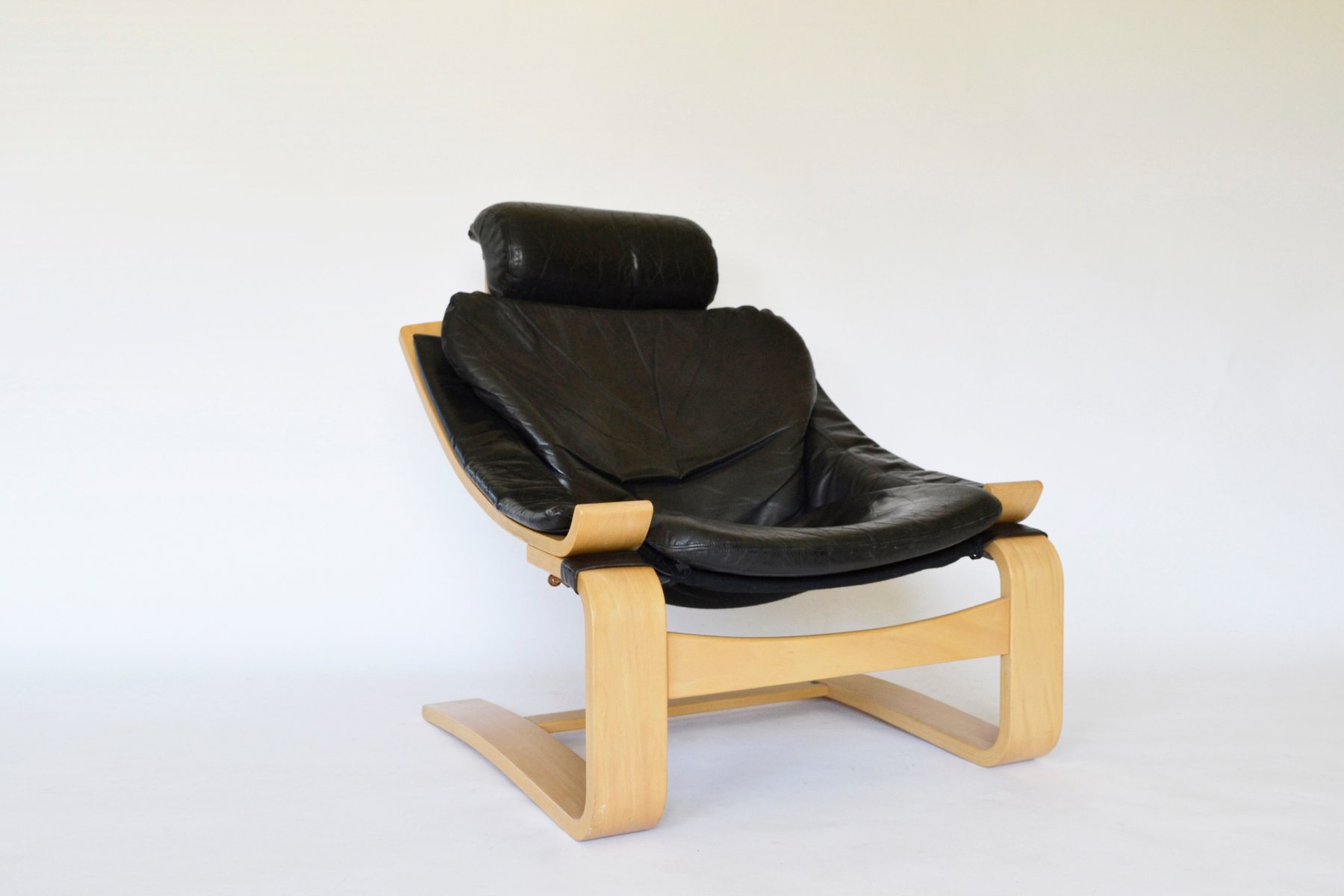 Vintage Leather Kroken Lounge Chair by Åke Fribytes for Nelo Mobel ...