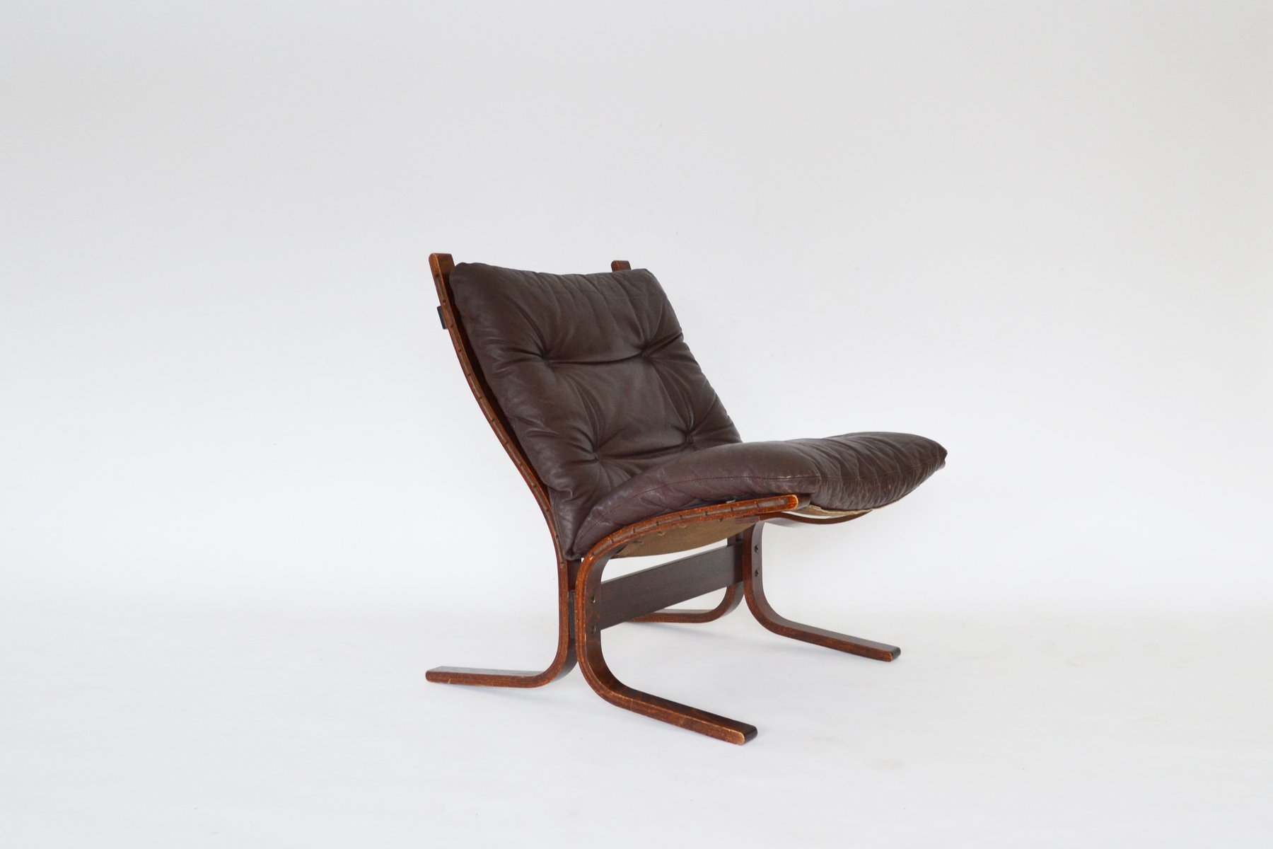 Vintage Siesta Chair in Dark Brown Leather by Ingmar Relling for ...