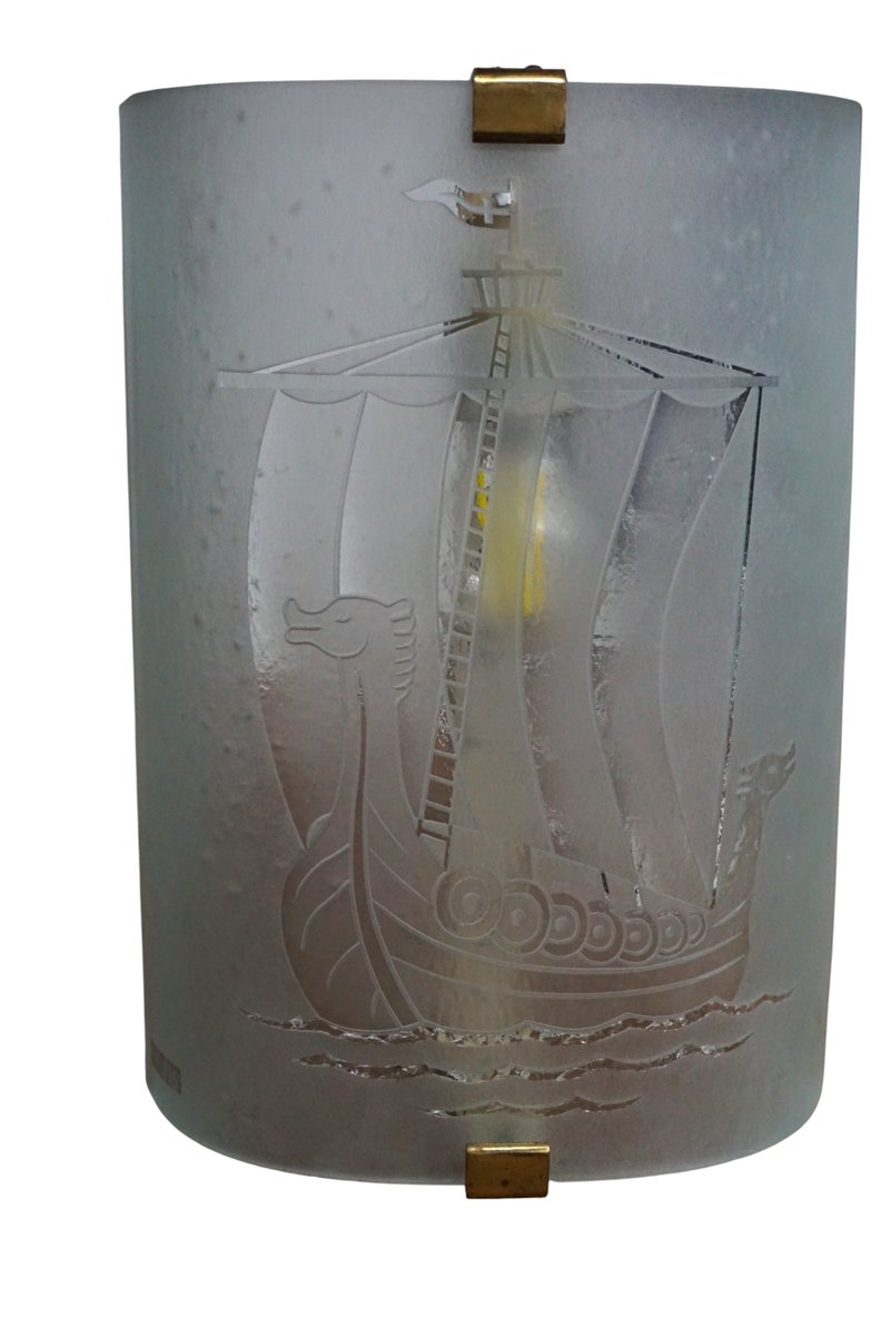 Art Deco by Erik Kinell for Glössner & Co. Wall Lamp, 1940s for sale at ...