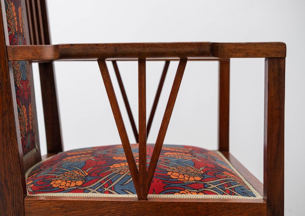 Secessionist Armchairs by Joseph Maria Olbrich for Friedrich Otto ...