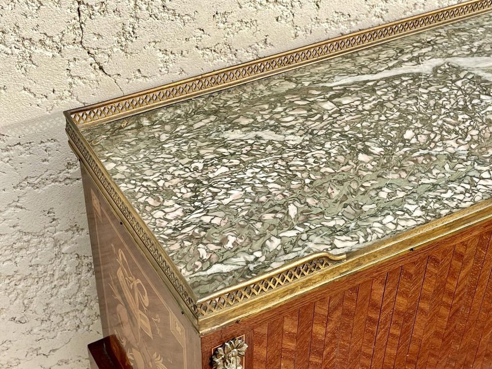 Louis XVI Style Marquetry Desk in Wood for sale at Pamono