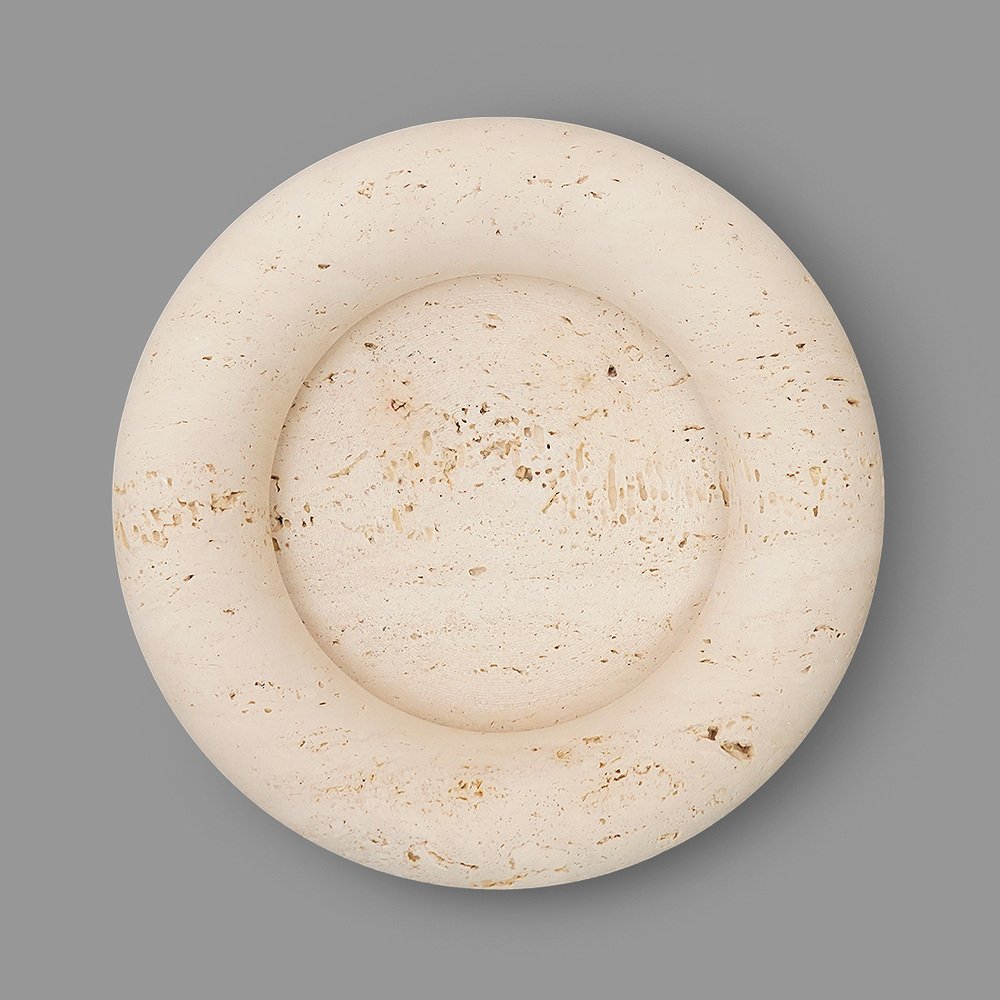 Voltero Travertine Bowl by Pier Alessandro Giusti and Egidio Di Rosa ...