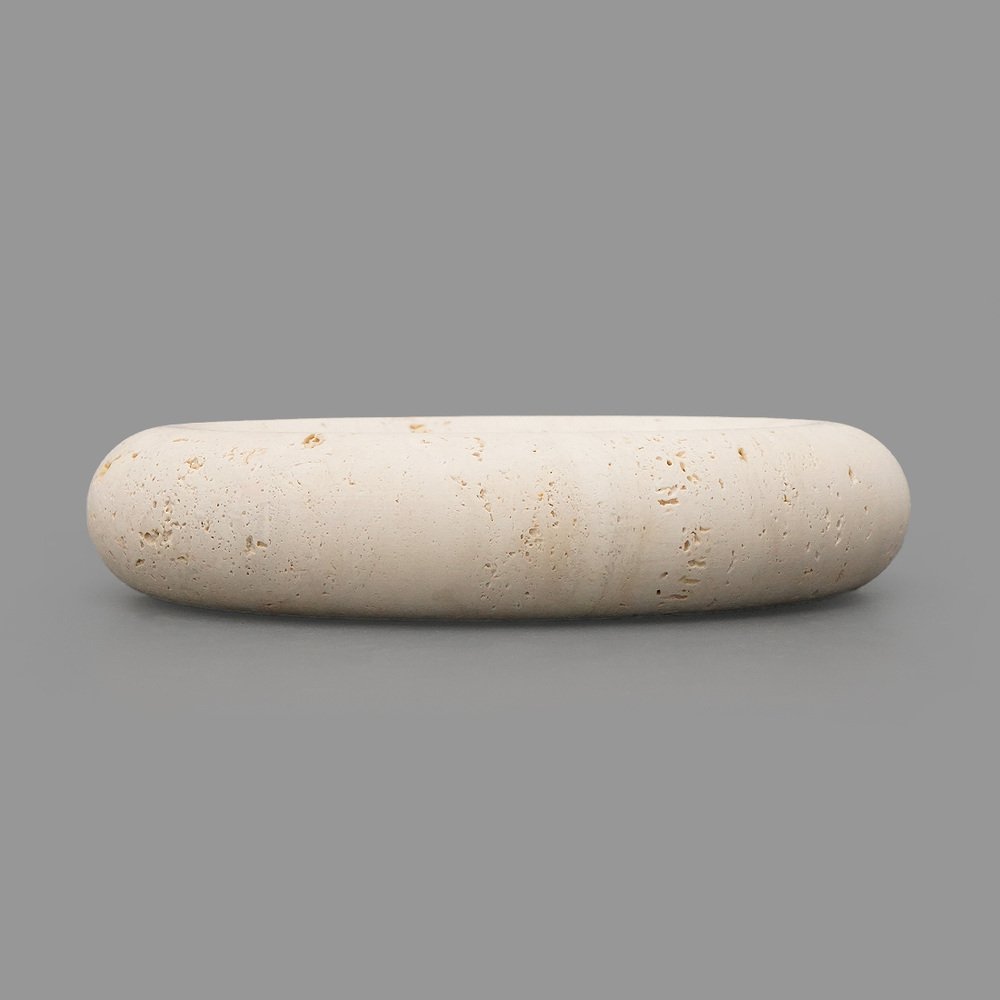 Voltero Travertine Bowl by Pier Alessandro Giusti and Egidio Di Rosa ...