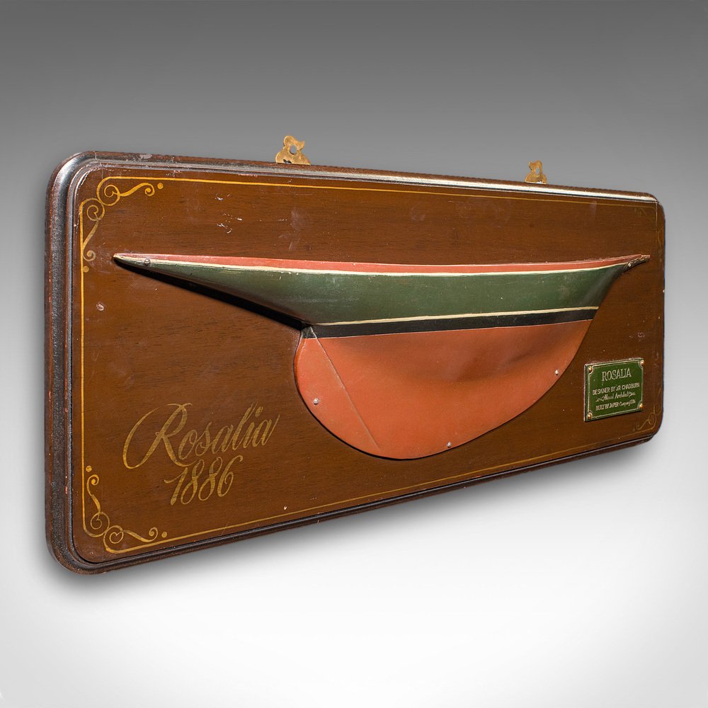 Mid-Century English Half Hull Shipwright's Display Plaque, 1960 for ...