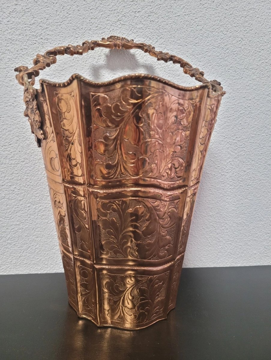 Chiseled Copper Ice Bucket, 1970s for sale at Pamono