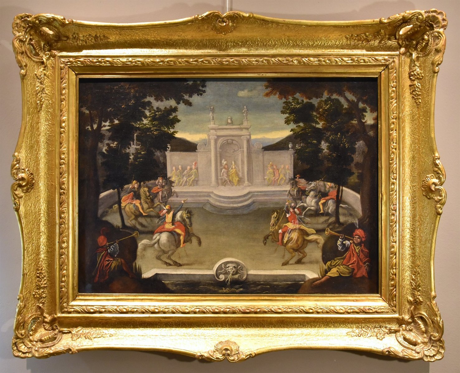 Circle of Isaac De Moucheron, Renaissance Garden Landscape with Knights ...