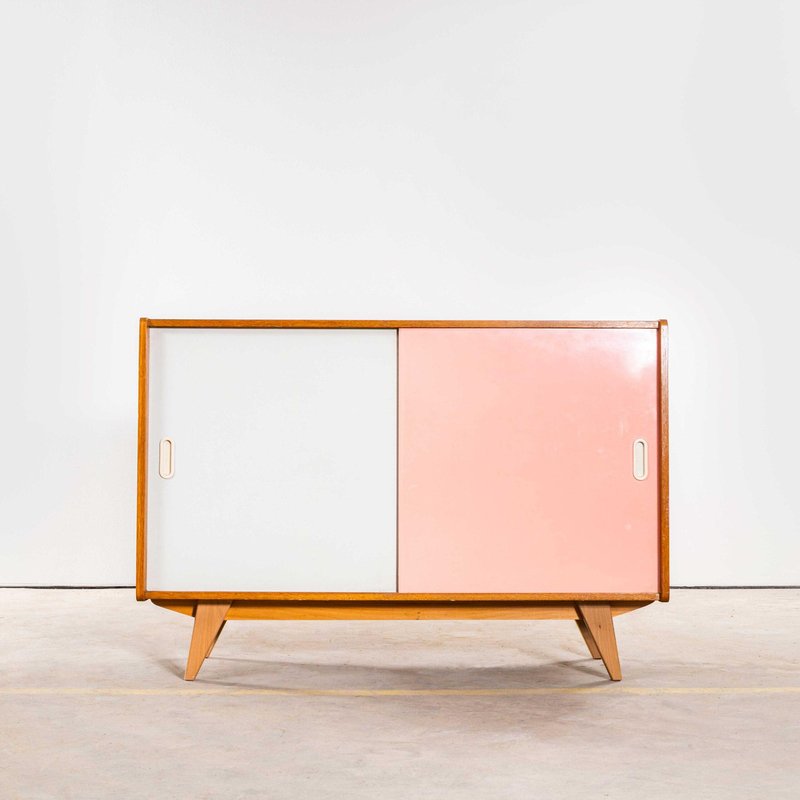 Blush Pink Two Door Cabinet by Jiri Jiroutek for Interieur Praha, 1950s ...