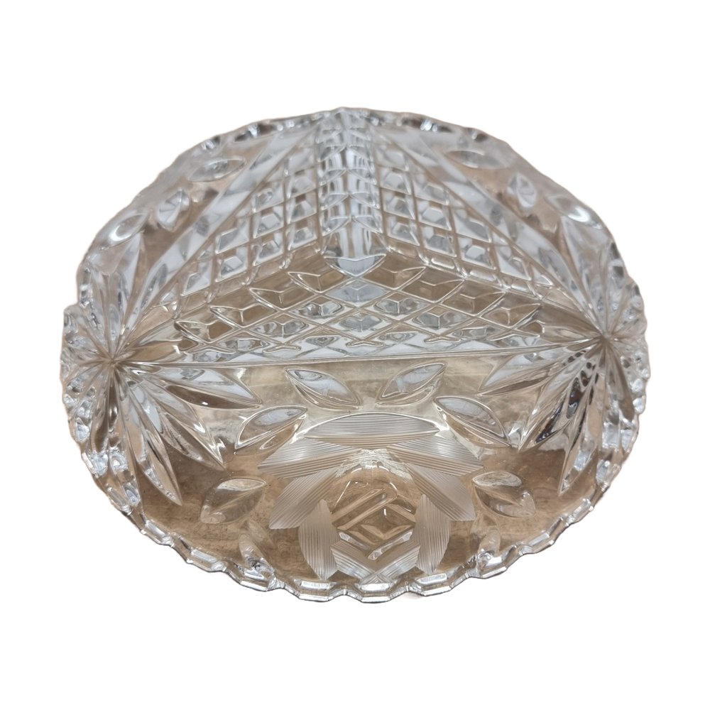 Vintage Cut Crystal Snack Bowl, 1970s for sale at Pamono