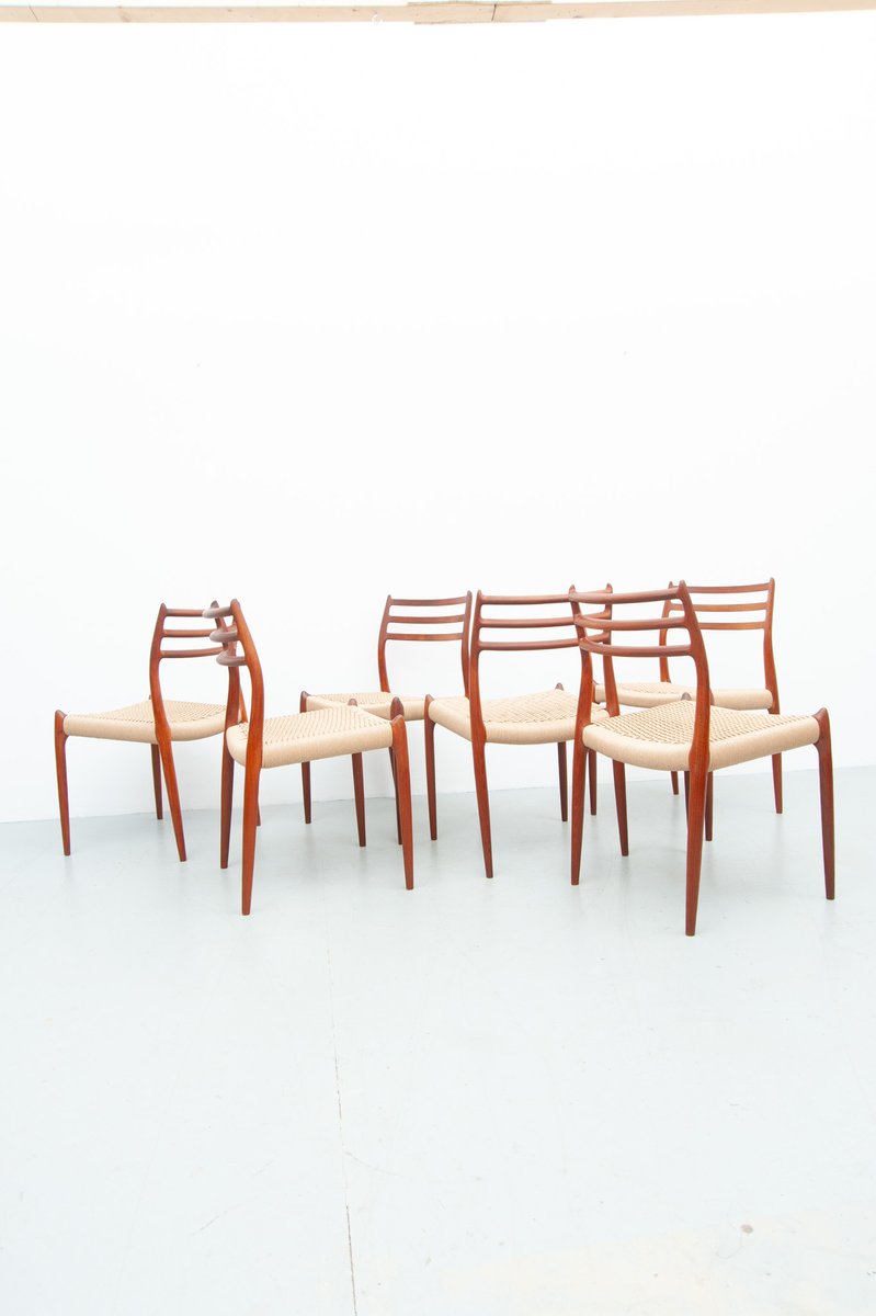 Model 78 Dining Chairs in Teak by Niels Otto Møller for J.L. Møller ...