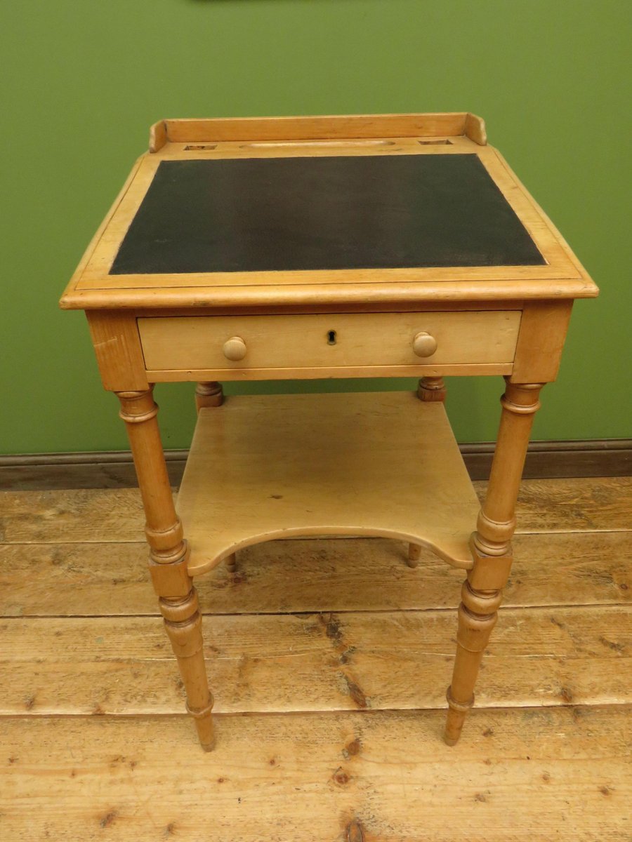 English Victorian Lectern Style Desk in Pine with Sloped Top for sale ...