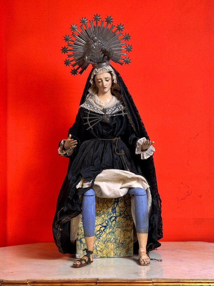 Our Lady of Sorrows Dressed in Robes, 19th Century for sale at Pamono