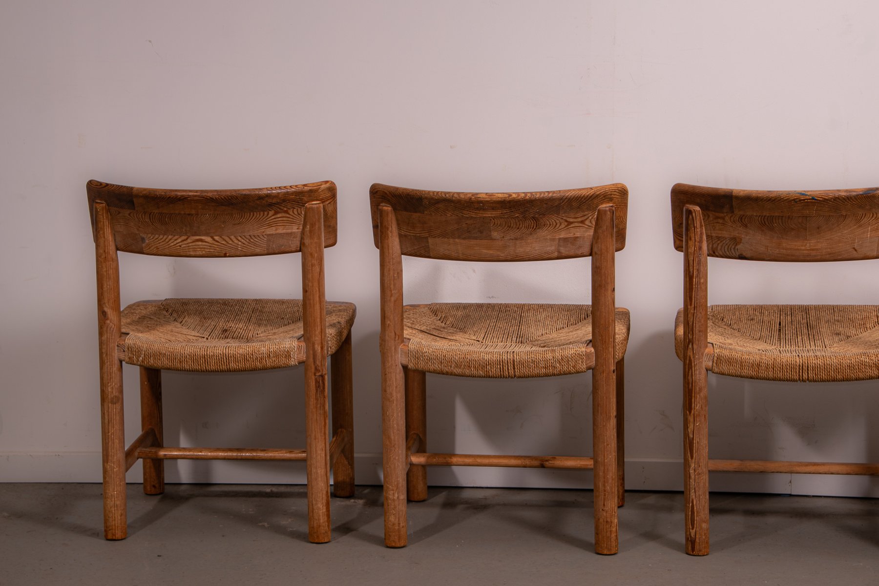 Sillas de pino y acorde de Rainer Daumiller, 1985. Juego de 5 en venta ...