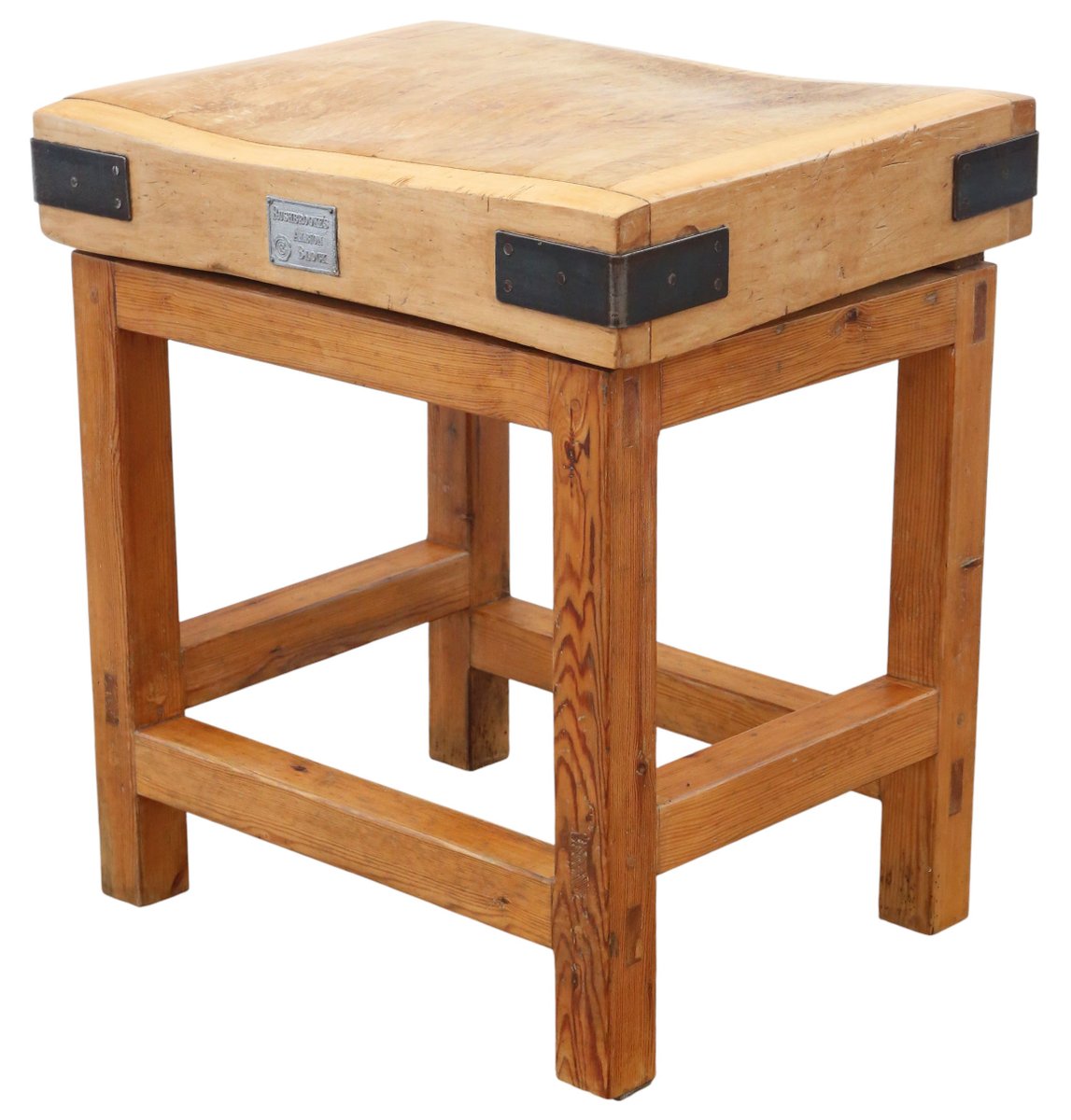 Vintage Butchers Block Worktable, 1950s for sale at Pamono