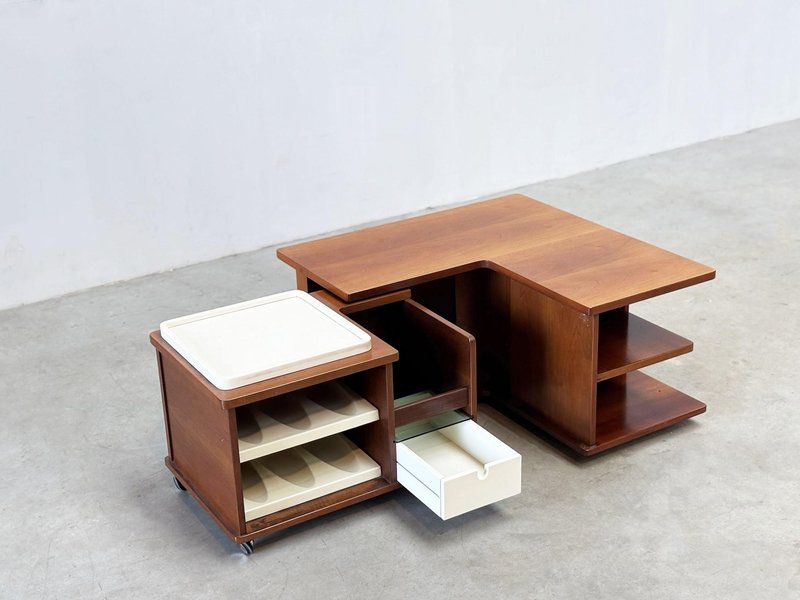 Italian Hidden Bar Coffee Table, 1970s for sale at Pamono