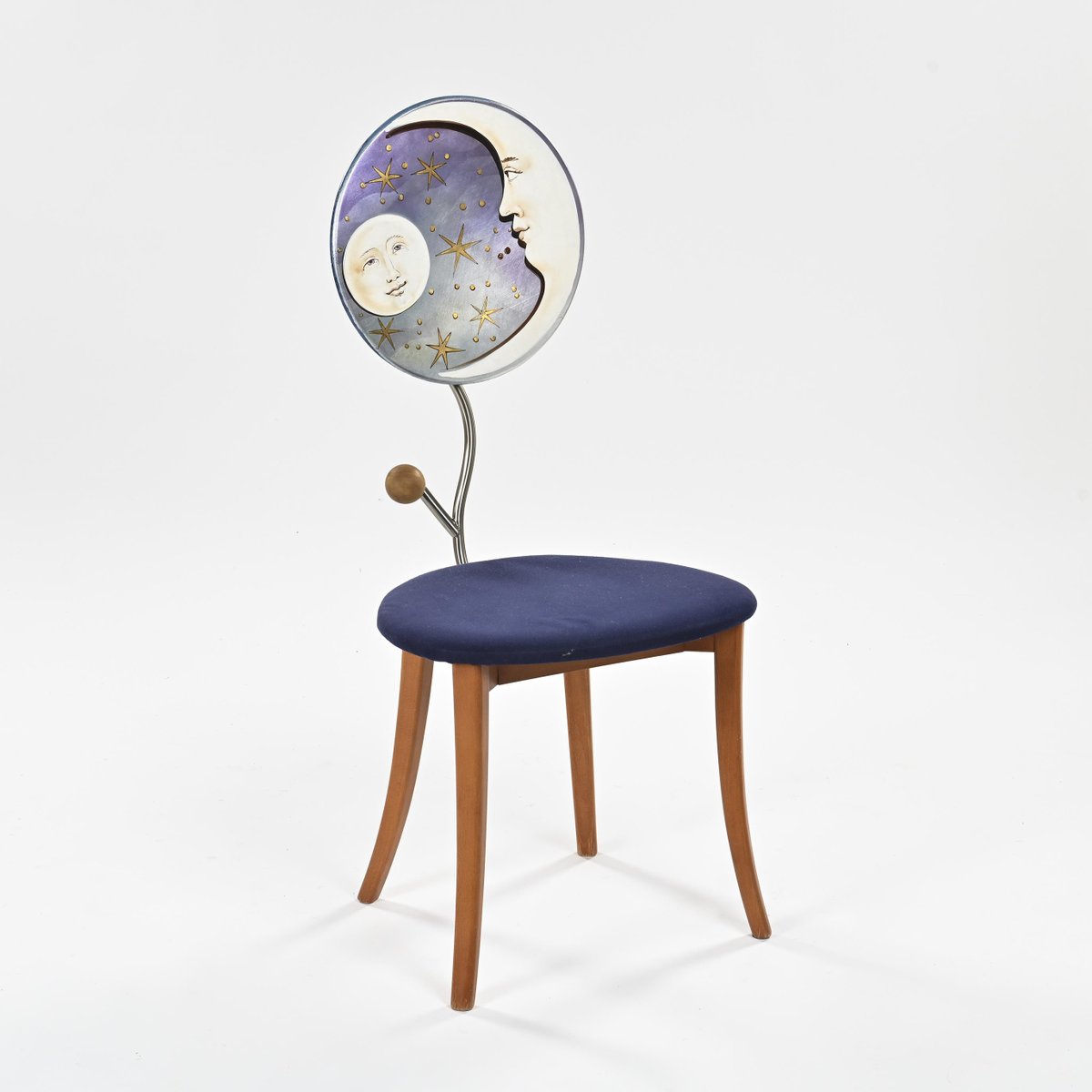 Beech and Metal Luna E Sole Chairs from Carlo Berruti, 1990s, Set of 2 ...
