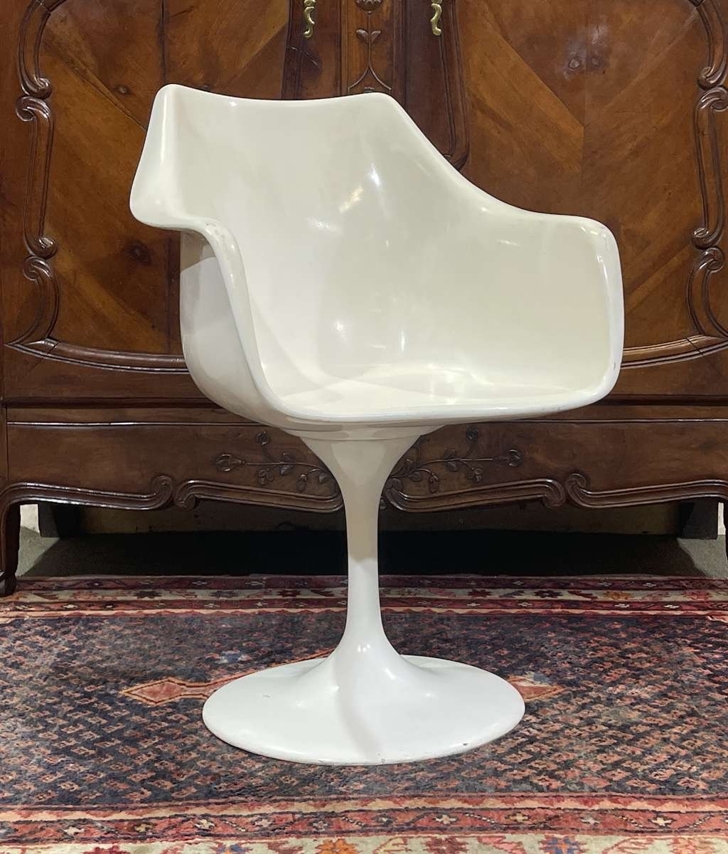Swivel Tulip Chair in Fiberglass, 1970s for sale at Pamono