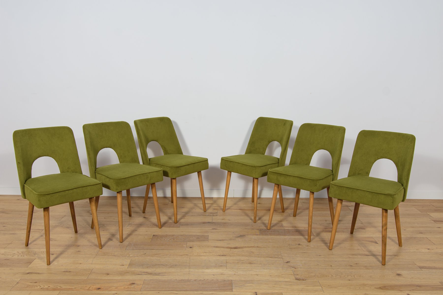 Shell Chairs from Bydgoszcz Furniture Factory, 1960s, Set of 6 for sale ...