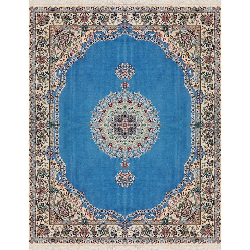 Middle Eastern Rug in Wool and Silk for sale at Pamono