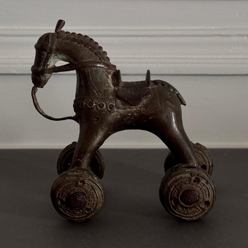 Bronze Wheeled Toy with Chocolate Patina for sale at Pamono