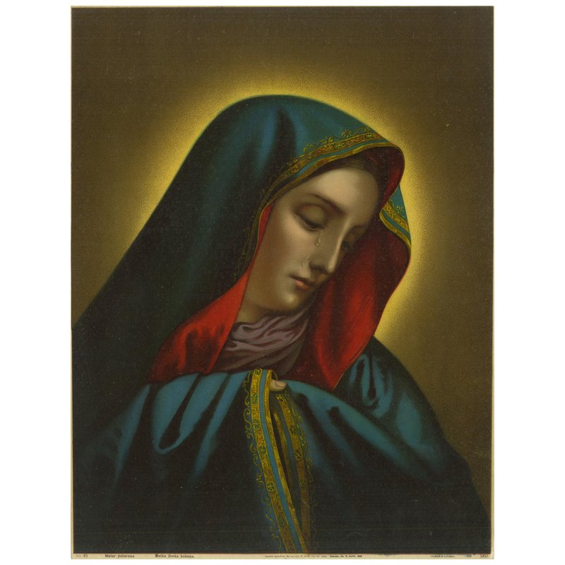 Mater Dolorosa, Sorrowful Mother, 1899, German Chromolithograph for ...