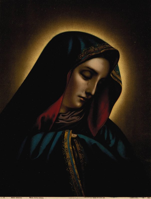 Mater Dolorosa, Sorrowful Mother, 1899, German Chromolithograph for ...