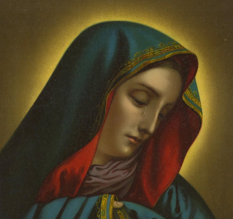 Mater Dolorosa, Sorrowful Mother, 1899, German Chromolithograph for ...