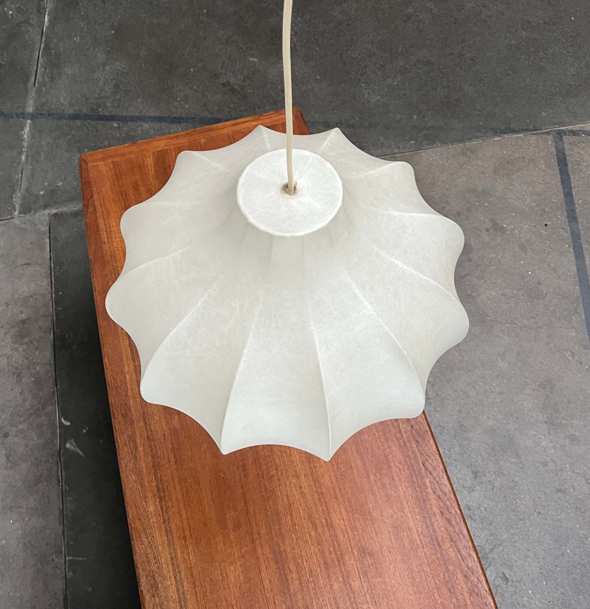 Mid-Century Modern Cocoon Pendant Lamp by Friedel Wauer for Goldkant ...