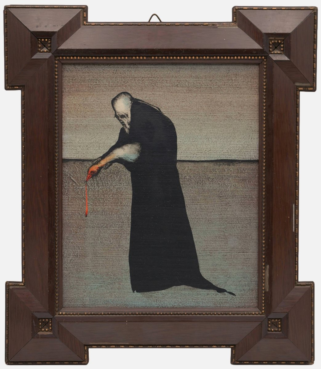 Gertrude Degenhardt, Two Fantastic Scenes, 1970, Oil on Hardboard, set ...