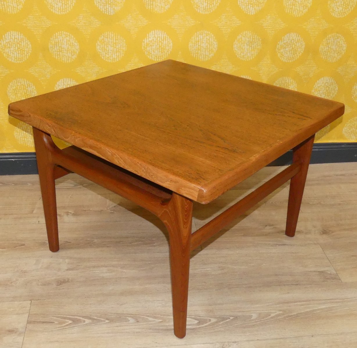 Vintage Small Coffee Table in Teak by Niels Bach, 1960s for sale at Pamono