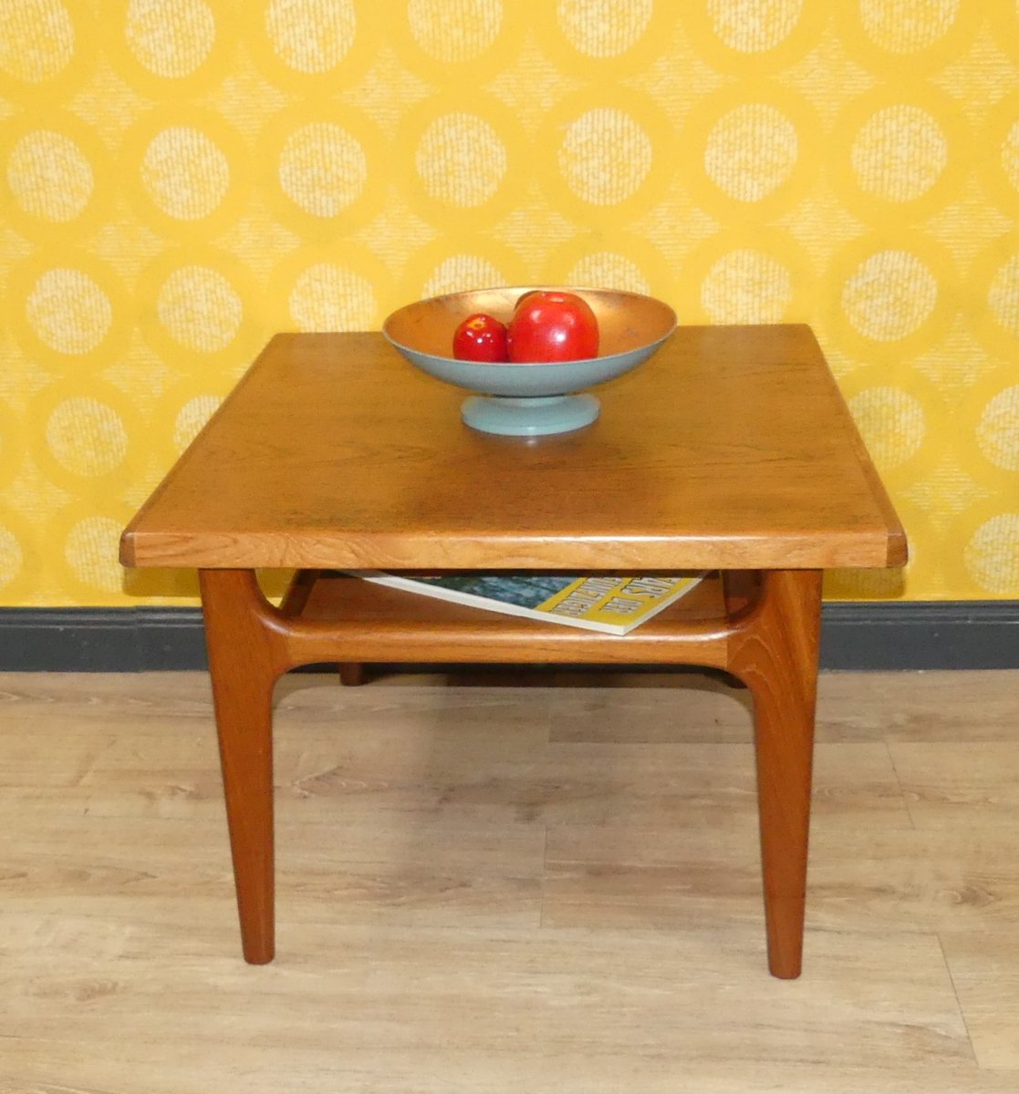 Vintage Small Coffee Table in Teak by Niels Bach, 1960s for sale at Pamono