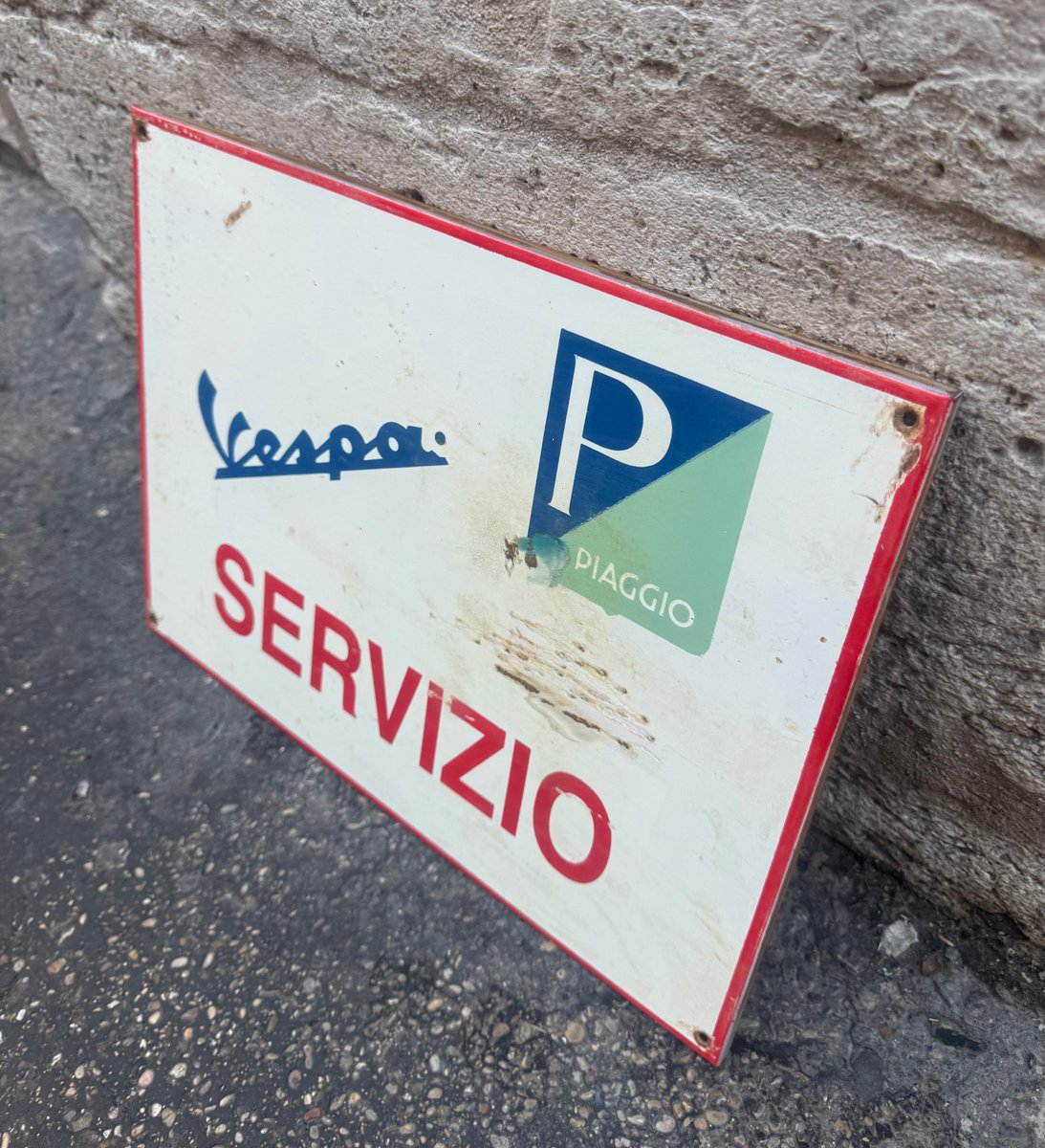 Vintage Piaggio Vespa Sign, 1960s for sale at Pamono