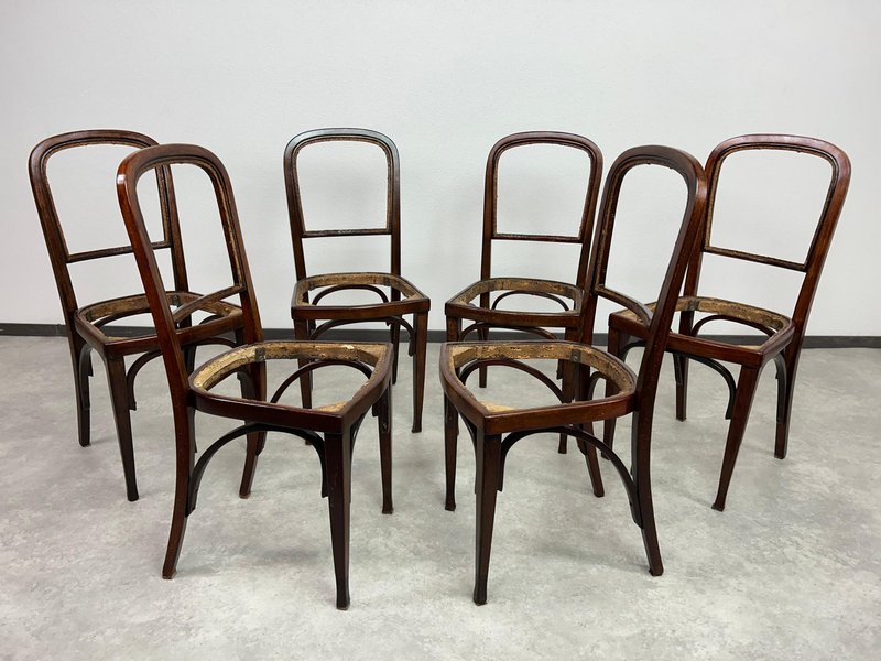 No. 715 Dining Chairs attributed to Gustav Siegel for J&J Kohn, 1920s ...