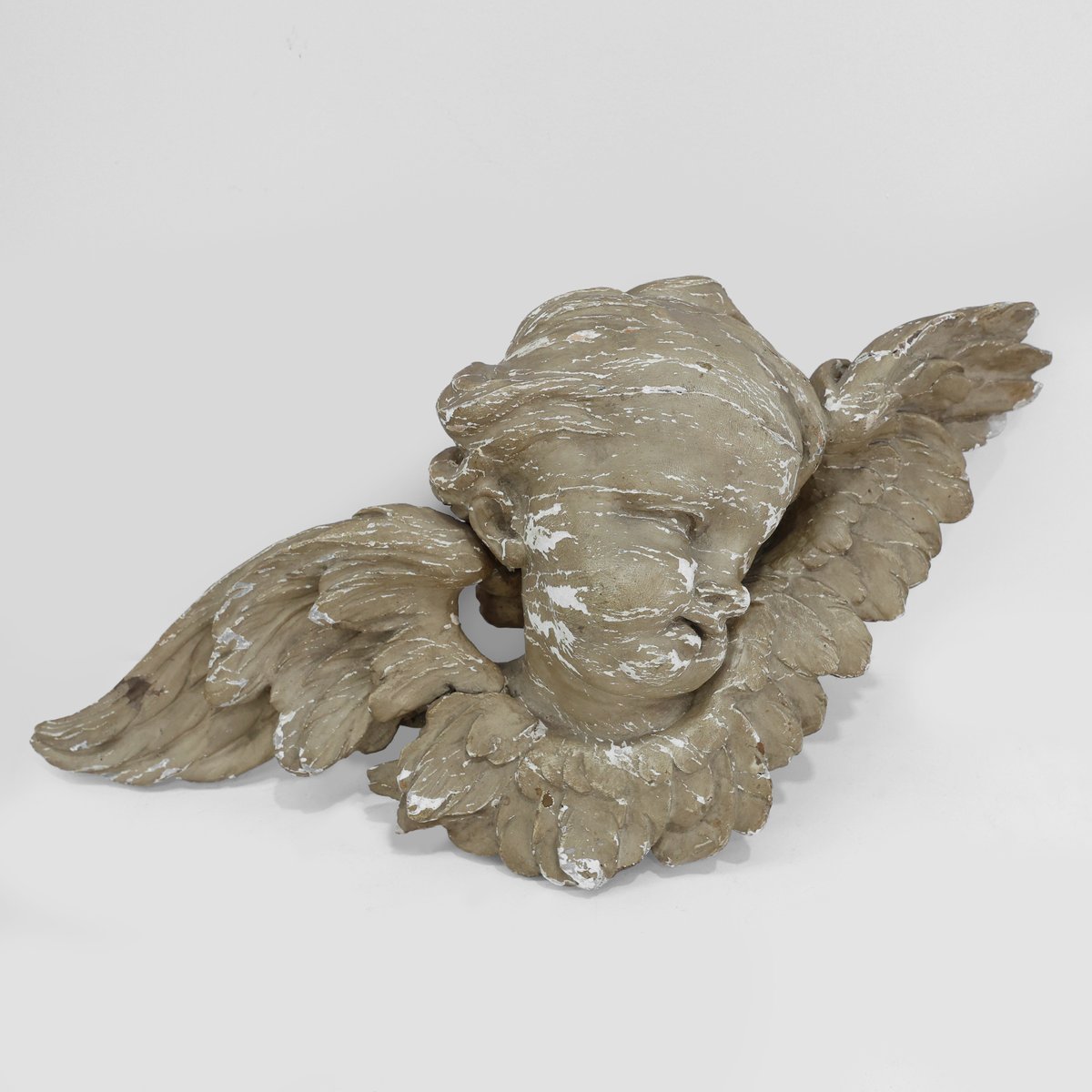 Französische Puttenskulptur aus Lindenholz und Gips, 18. Jh. bei Pamono ...