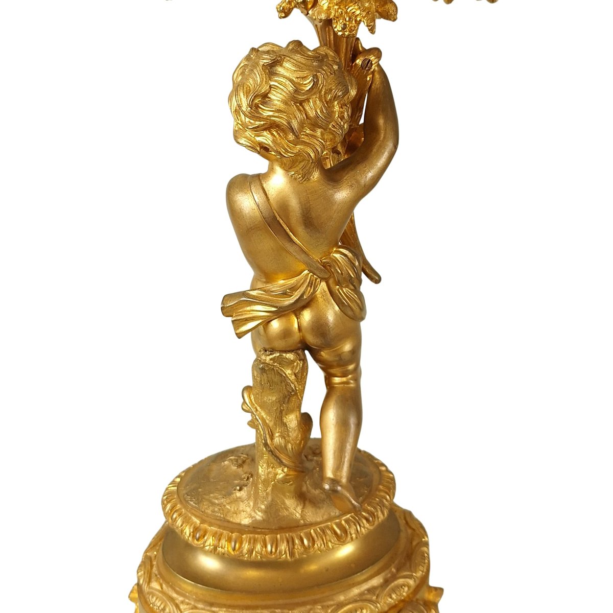 Antike französische Kandelaber aus vergoldeter Bronze, 1800er, 2er Set ...