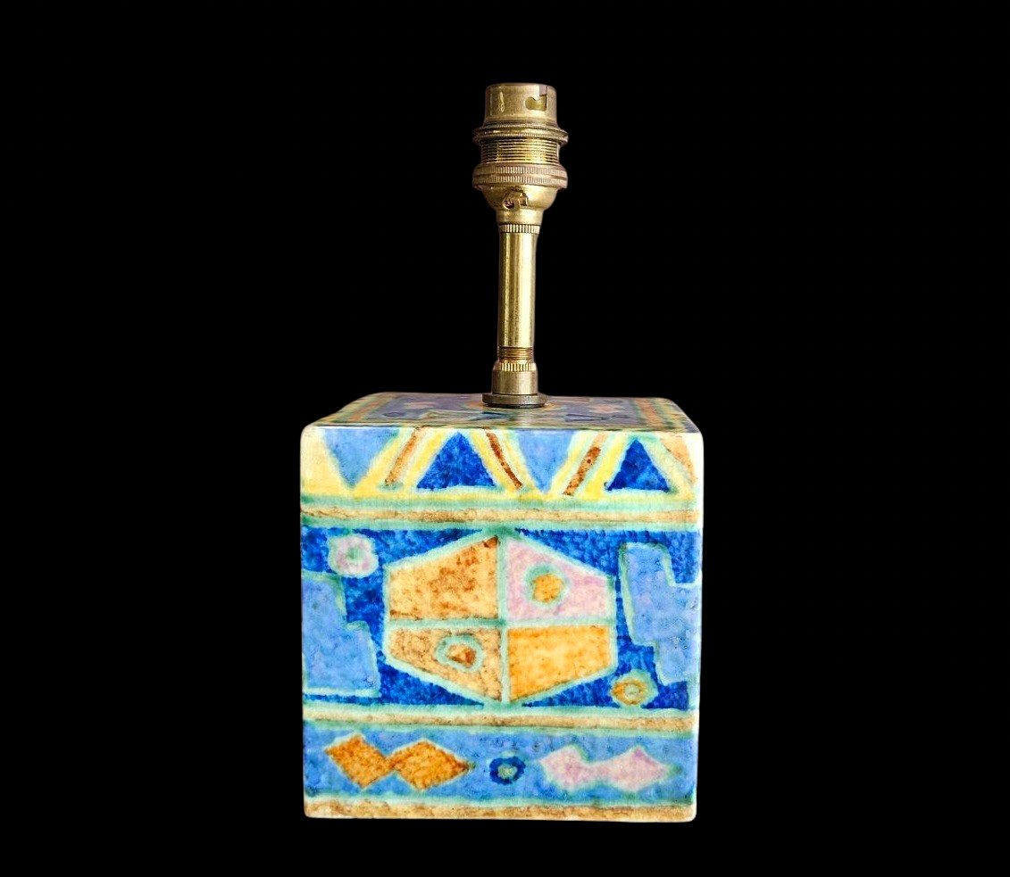 Art Deco Mattajade Geometric Lamp Base from Crown Devon, 1930s for sale ...